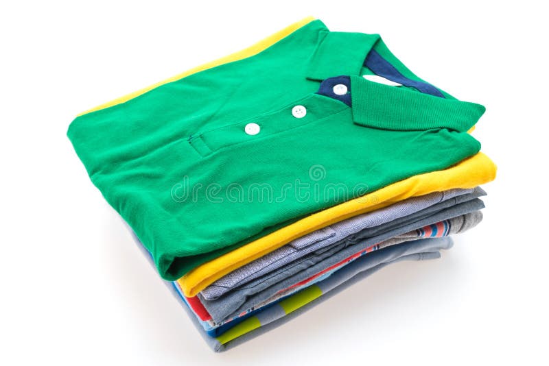 Stack of T Shirt and Polo stock image. Image of pattern - 79828391