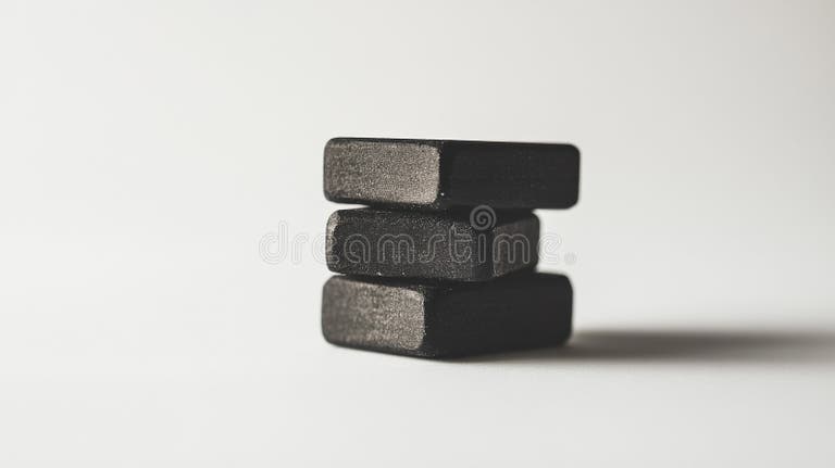 Stack of Tailor S Chalk Isolated on White Fabric Stock Illustration ...