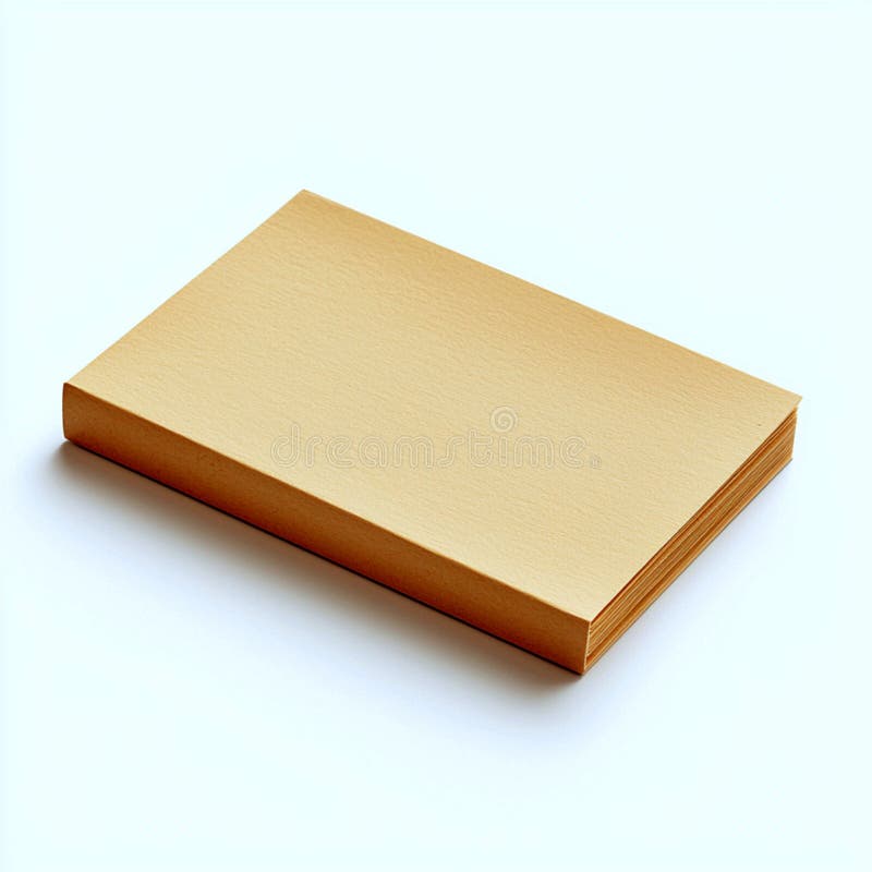 Stack of Tan Paper Sheets for Office or School Stationery Isolated on ...