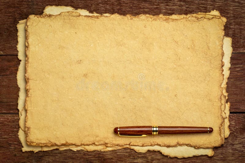 Stack of Tan Toned Deckle Edge Paper Sheets Stock Image - Image of edge ...