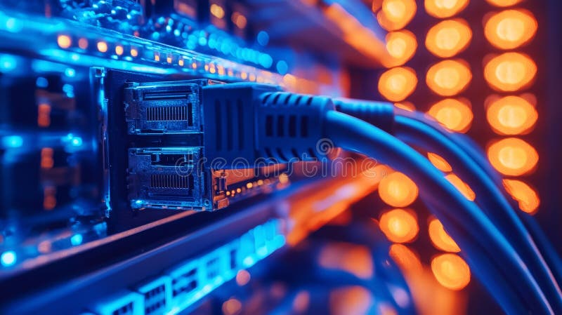 Stack of Tangled Network Cables in the Rack of a Server Stock Image ...