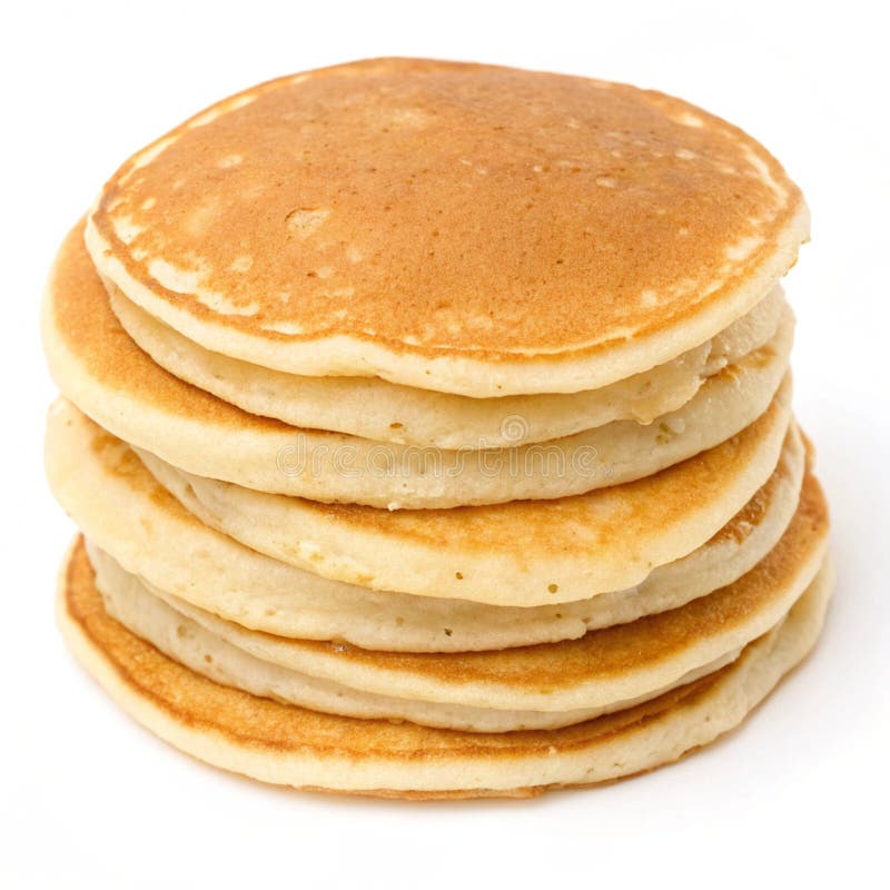 Stack of Tasty Homemade Plain Pancakes Isolated on Transparent ...