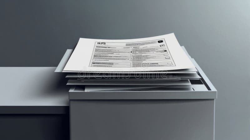 Stack of Tax Forms Waiting To Be Processed on Desk Stock Image - Image ...