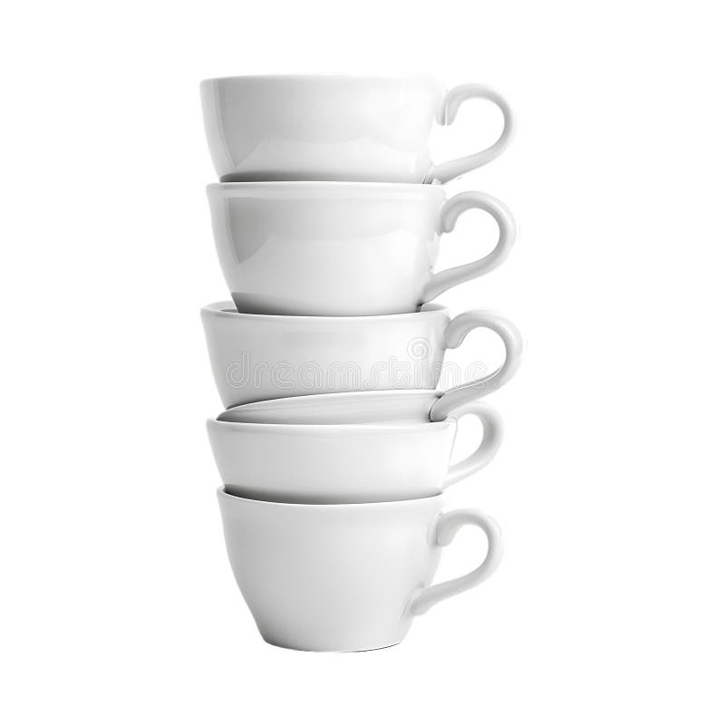 Stack of Tea Cups on Transparent Background - Ai Generated Stock ...