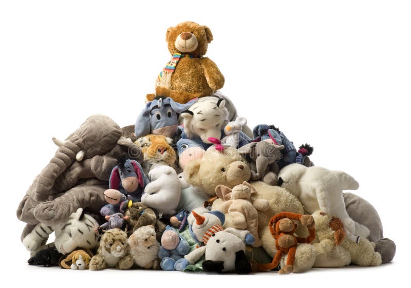Stack of teddy stock image. Image of isolated, heap, studio - 5666183