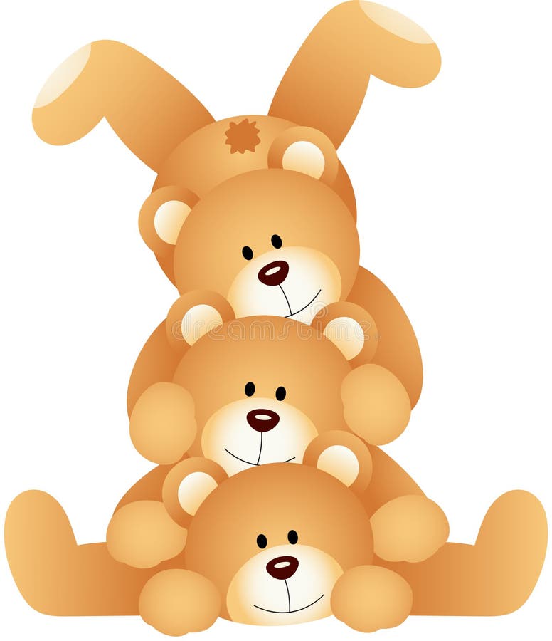 Three Teddy Bears with Signboards Stock Vector - Illustration of animal ...