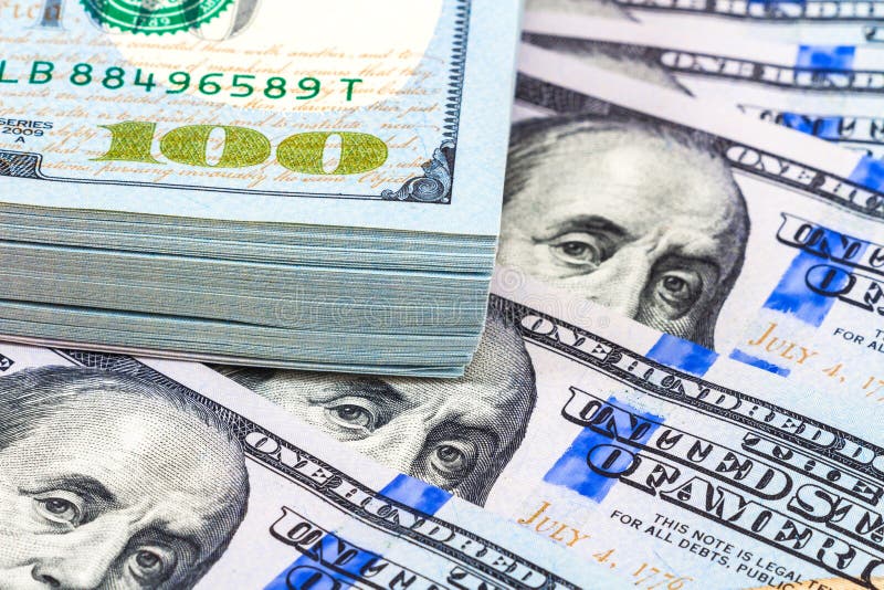 Stack of Ten Thousand American Dollars Close Up Stock Photo - Image of ...