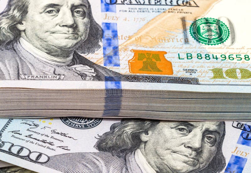Stack of Ten Thousand American Dollars Stock Photo - Image of finance ...