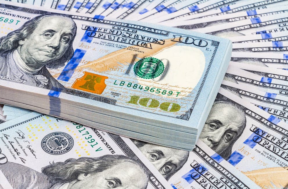 Stack of Ten Thousand American Dollars Close Up Stock Image - Image of ...