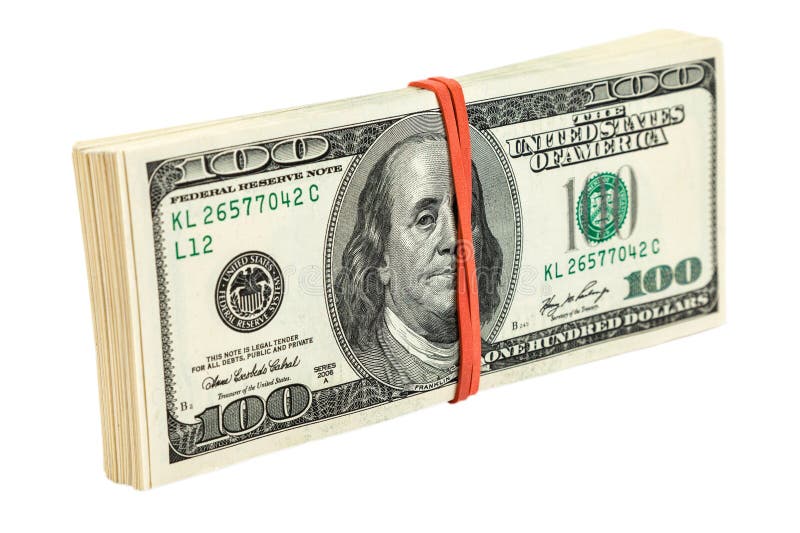 Stack of Ten Thousand Dollar Piles of One Hundred Dollar Bills Stock ...