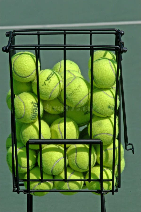 Stack of Tennis Balls for an Outdoor Training Editorial Stock Image ...