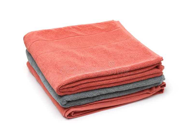 Stack of Terry Cloth Bath Towels Stock Photo - Image of bathroom ...