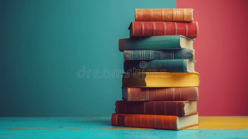 Stack of Textbooks on the Lectern, Symbolizing a Return To University ...
