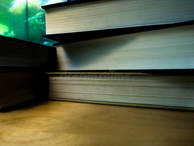 Stack of Textbooks Show the Top or Bottom Side. Stock Photo - Image of ...