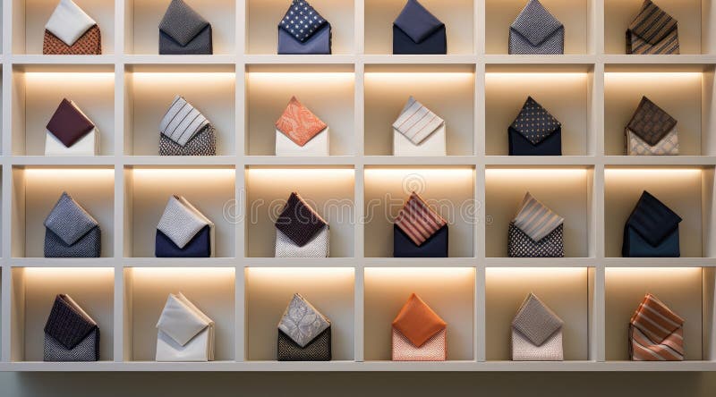 Stack of Textiles at a Fabric Shop. Generative AI Stock Illustration ...