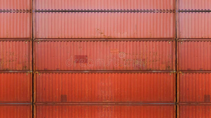 Stack of Texture Red Cargo Containers. Stock Photo - Image of industry ...
