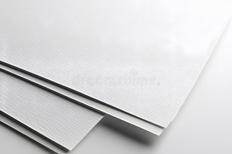 Stack of Textured White Paper Sheets Blank Stationery Background for ...