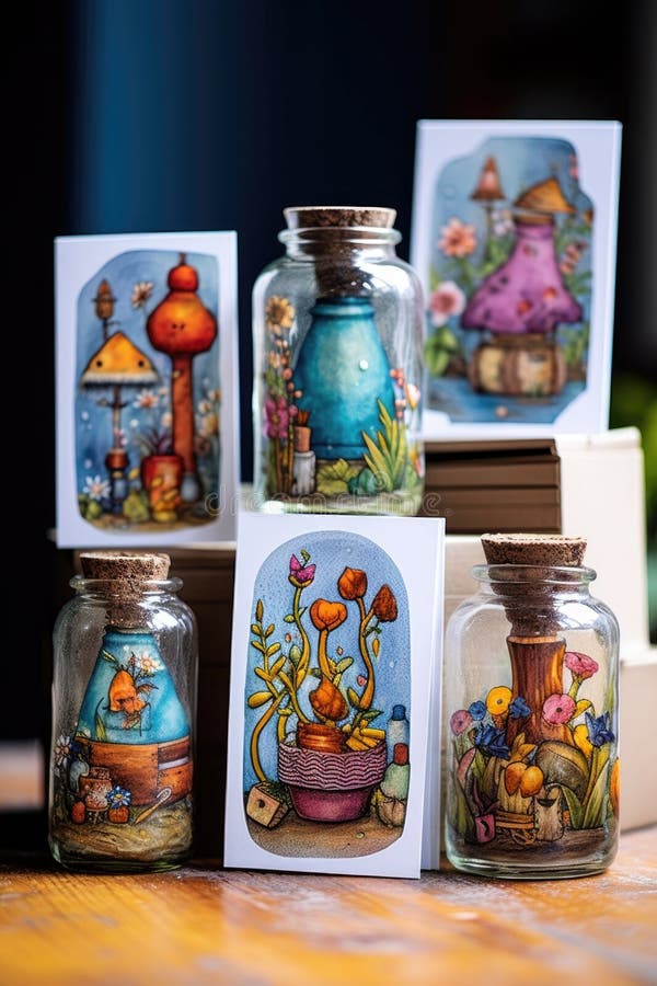 Stack of Thank You Cards in Various Designs Stock Illustration ...