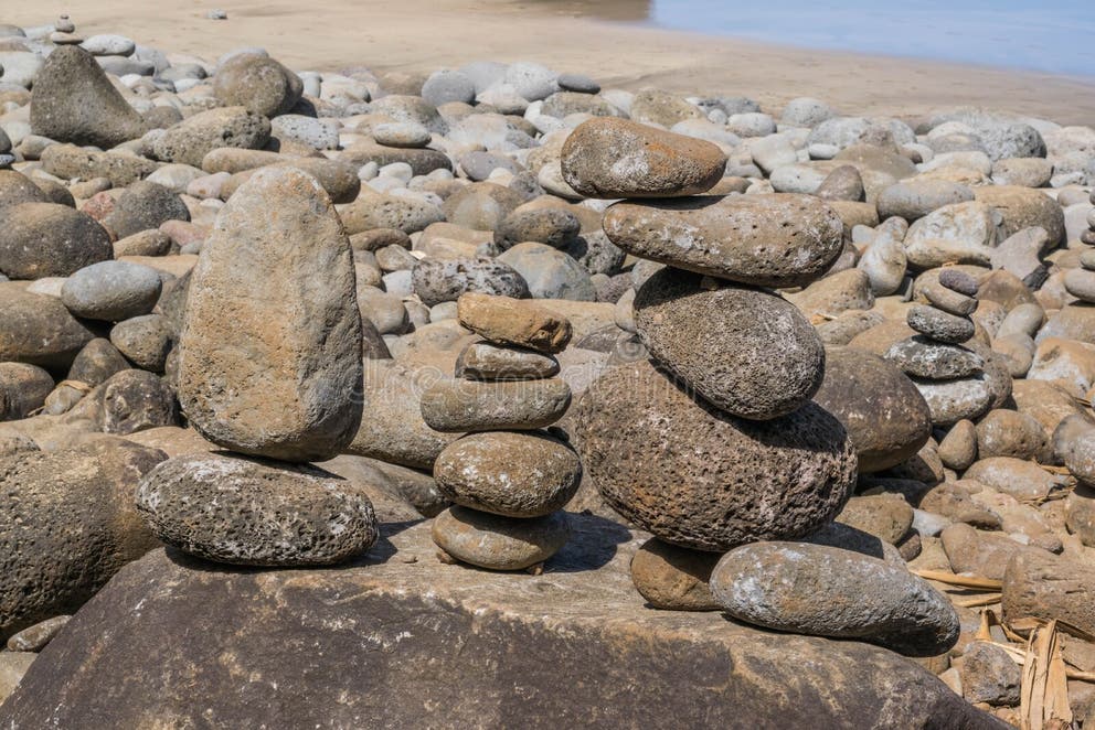 Stack them Up stock photo. Image of shore, porous, rocks - 91347316