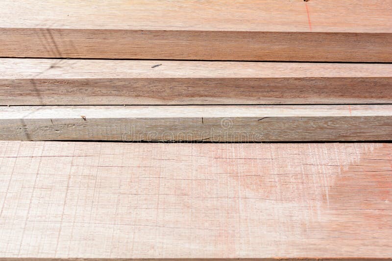 Stack Thick Plank for Bridge Construction with Wood Hard Outdoor Stock ...