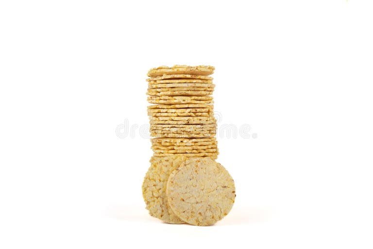 A Stack of Thin Cornbread on a White Background. Stock Image - Image of ...