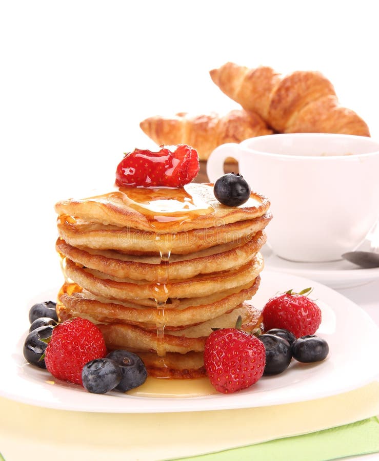 A stack of thin pancakes stock photo. Image of comfort - 25199234