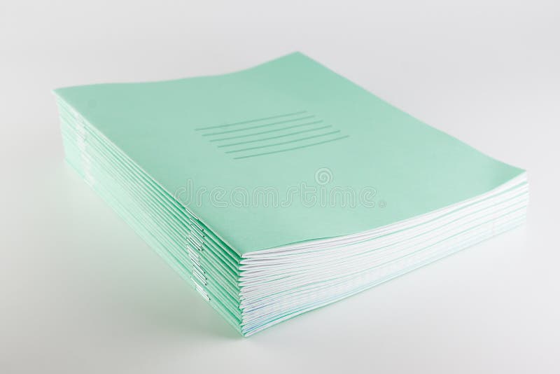 Stack of Thin Student Notebooks Stock Photo - Image of group, document ...