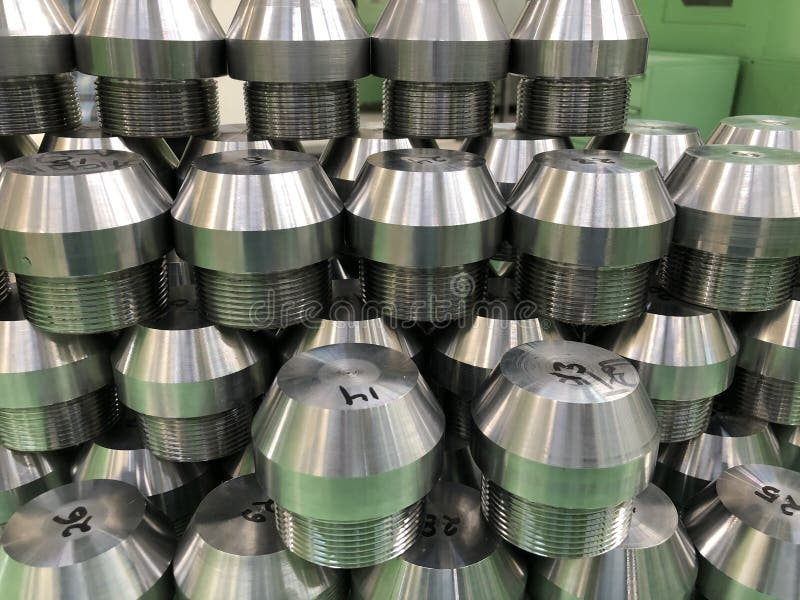 Threaded machined parts stock photo. Image of still - 249448058