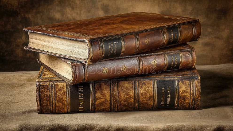 A Stack of Three Books Sitting on Top of Each Other Stock Illustration ...