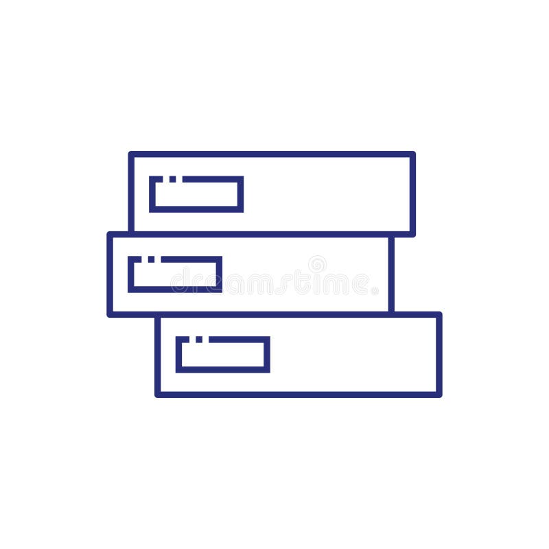 Stack of Three Colorful School Books Line Icon Stock Vector ...