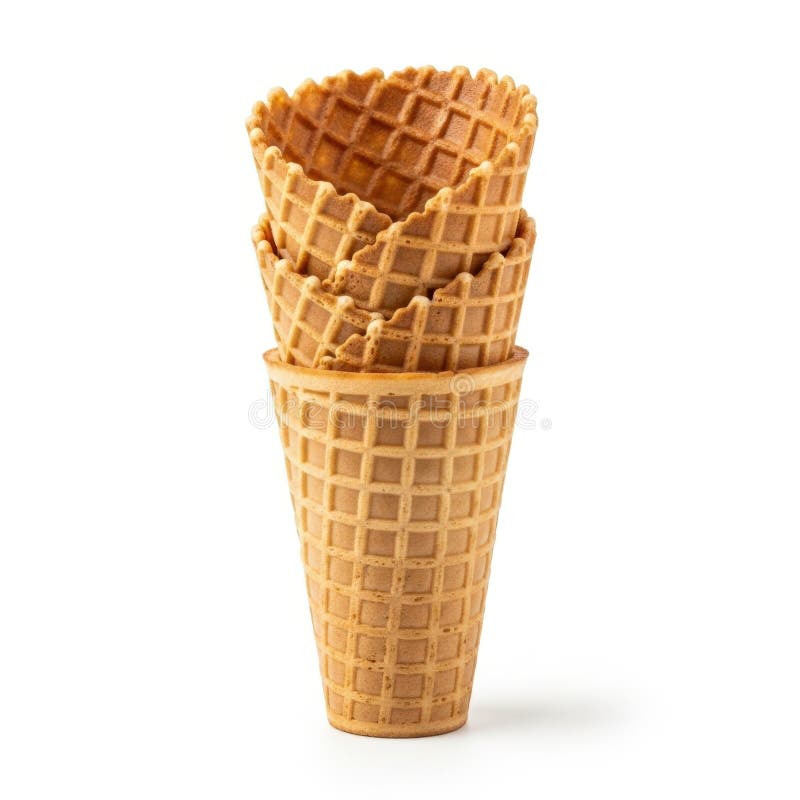 Empty Waffle Ice Cream Cones Stock Illustrations – 305 Empty Waffle Ice ...