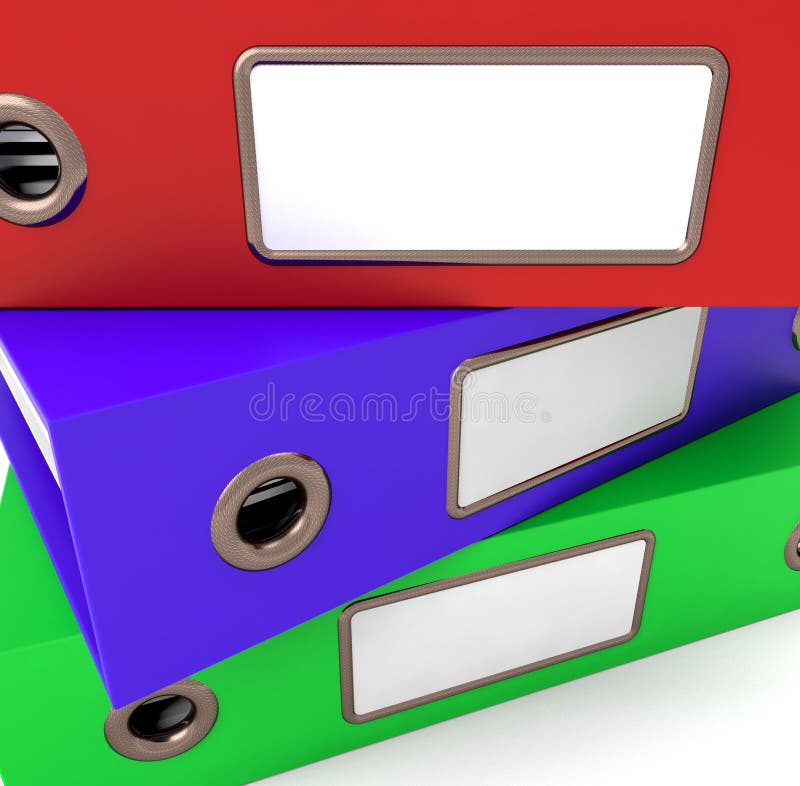 Stack of Three Files stock illustration. Illustration of stack - 26476435