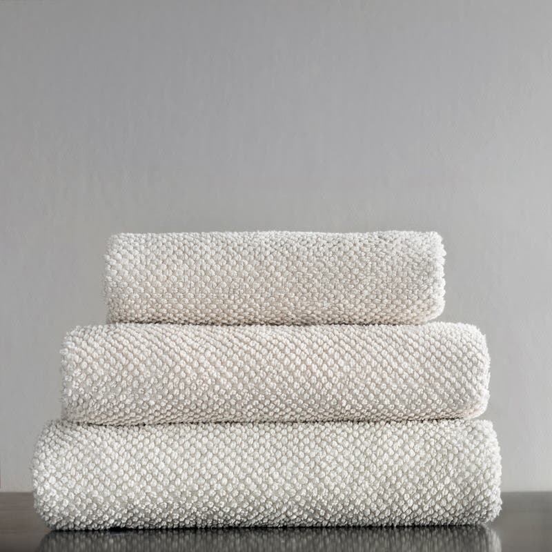 Stack of Three Fluffy Towels. Stock Image - Image of background, folded ...