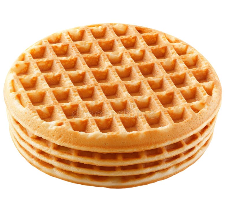 A Stack of Three Golden-brown Waffles, Freshly Made and Ready To Eat ...