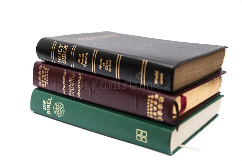 Stack of three Holy Bibles editorial stock image. Image of court - 28847604