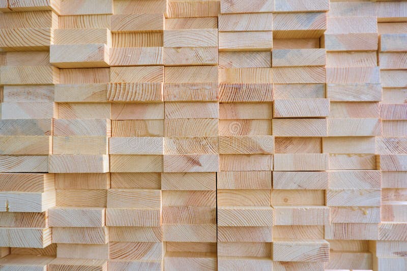 Stack of Two-layer Wooden Glued Laminated Timber Beams from Pine Finger ...