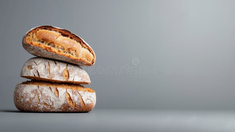 Three Loaves Bread Stacked Top Each Other Stock Photos - Free & Royalty ...