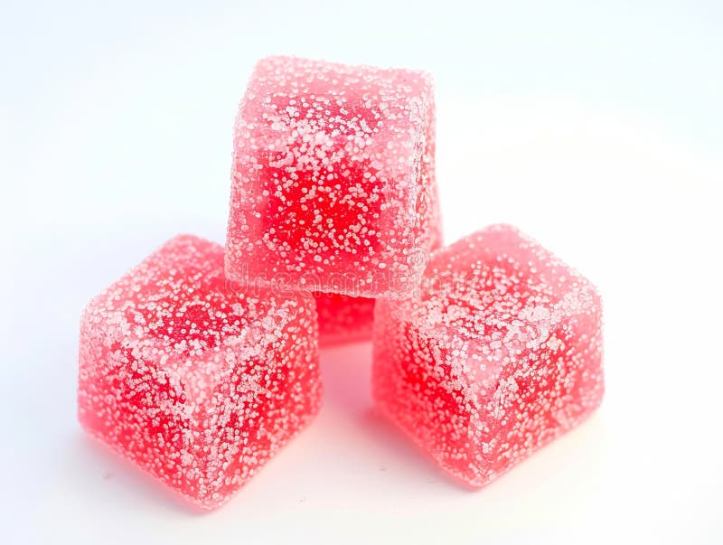 A Stack of Three Pink Sugar Cubes Stock Image - Image of hard, gummi ...