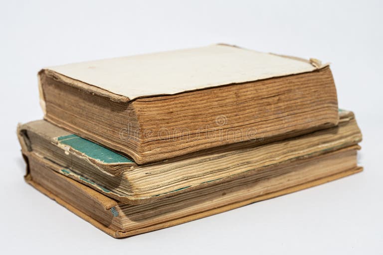 Old Books. a Stack of Tattered Books Stock Image - Image of closeup ...