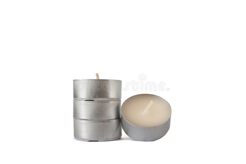 Unlit Silver Tealight Candles Stock Photos - Free & Royalty-Free Stock ...