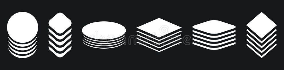 Stack, Tier, Layers Tower Icon, Symbol. Multitier Icon Stock Vector ...