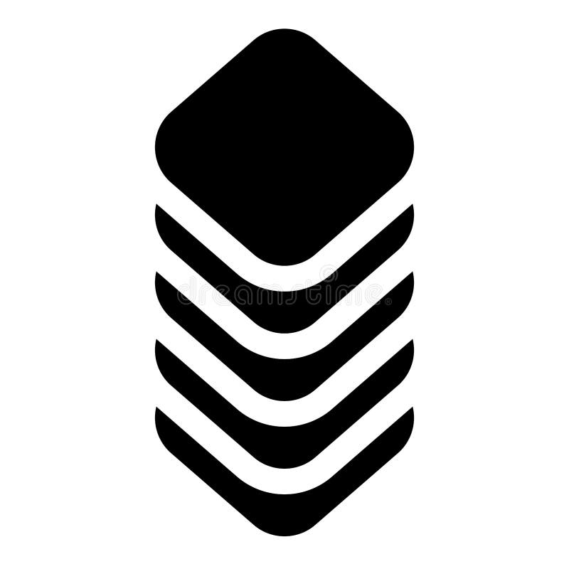 Stack, Tier, Layers Tower Icon, Symbol. Multitier Icon Stock Vector ...