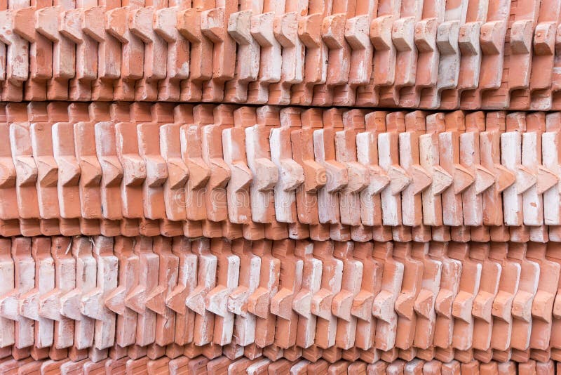 Stack of tile brick roof stock photo. Image of object - 68824914