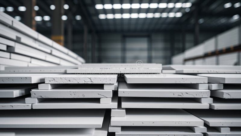 Stack of Tiles in Warehouse Setting Ready for Distribution and ...