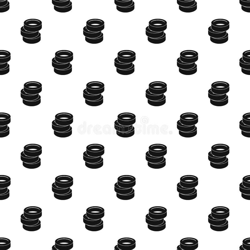 Stack of Tire Pattern Seamless Vector Stock Vector - Illustration of ...
