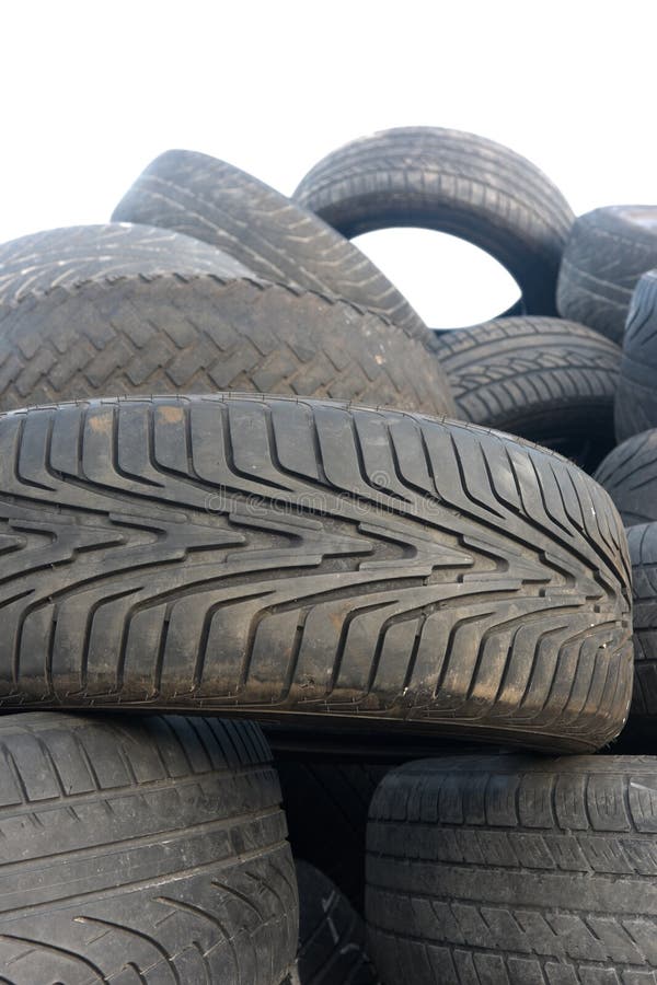 Tyres Stacked for Recycling Stock Image - Image of abstract, arranged ...