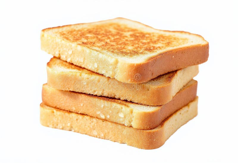 Stack of Toast Bread Isolated on White Background? Stock Photo - Image ...