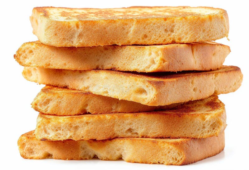 Stack of Toast Bread Isolated on White Background? Stock Photo - Image ...