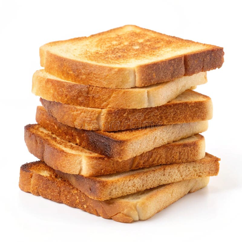 Stack of toasted bread stock illustration. Illustration of breakfast ...