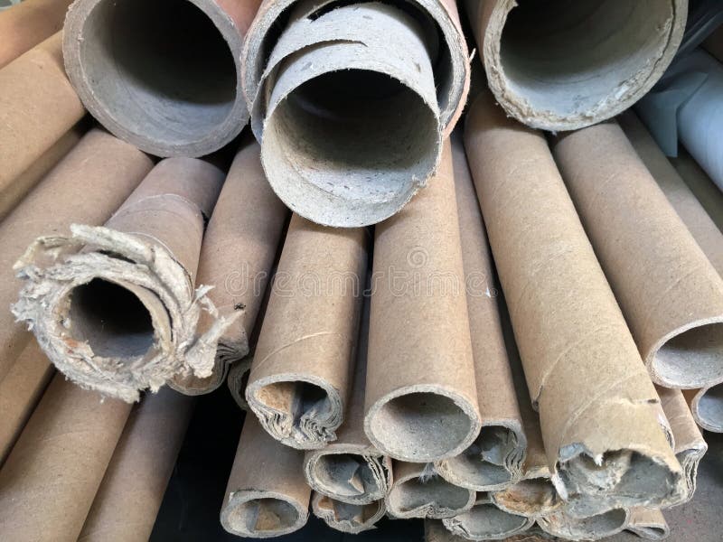 Stack Together of Old Paper Core. Stock Image - Image of core ...